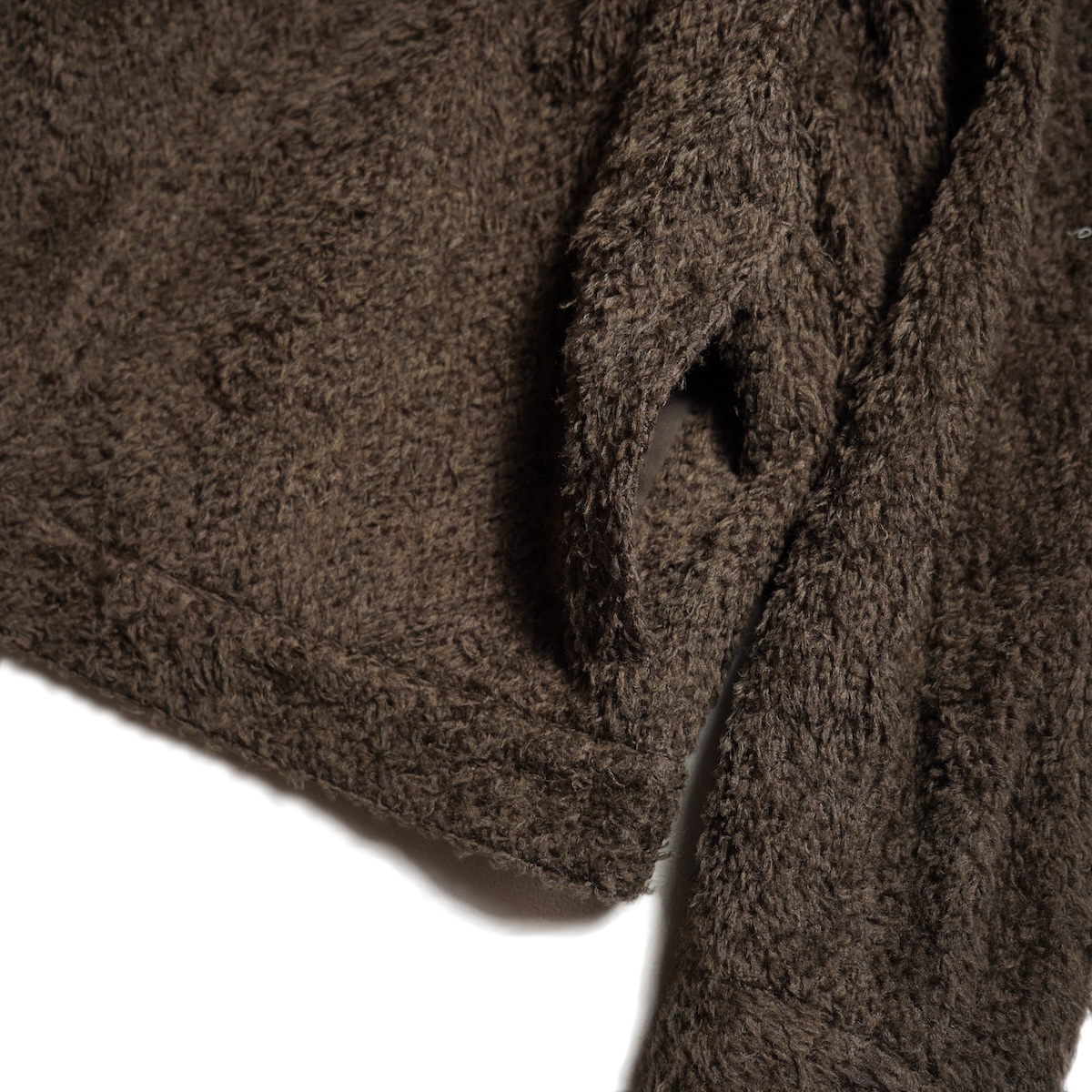 blurhms / Brushed Wool Zip Short Jacket (Hether Brown)