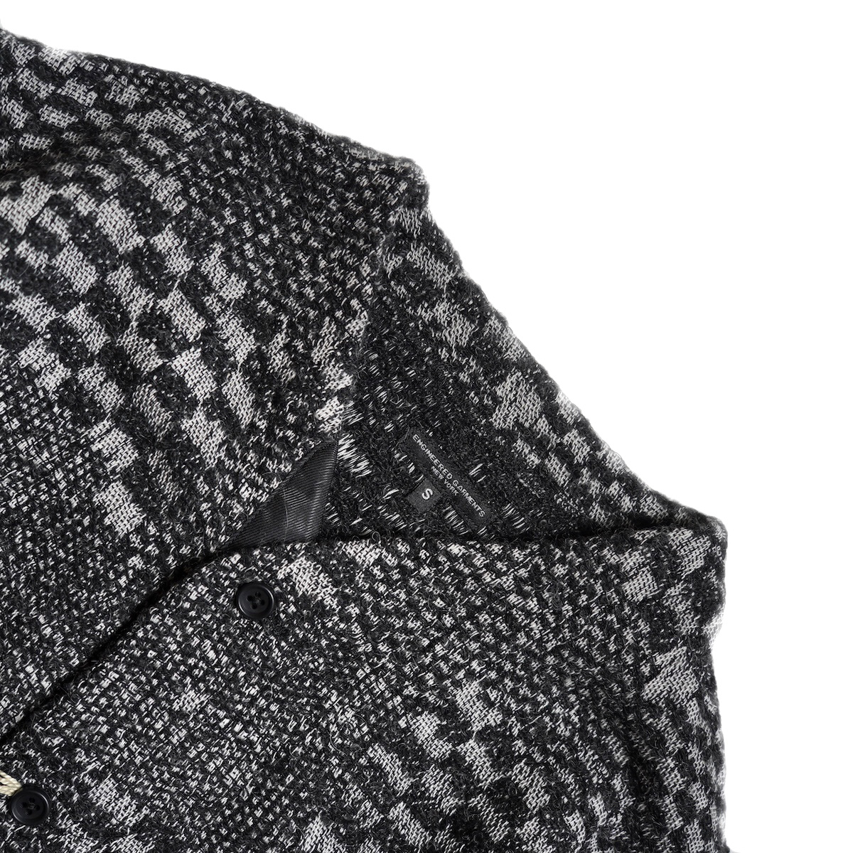 Engineered Garments / Knit Cardigan - Pattern Block Jacquard (Black ...