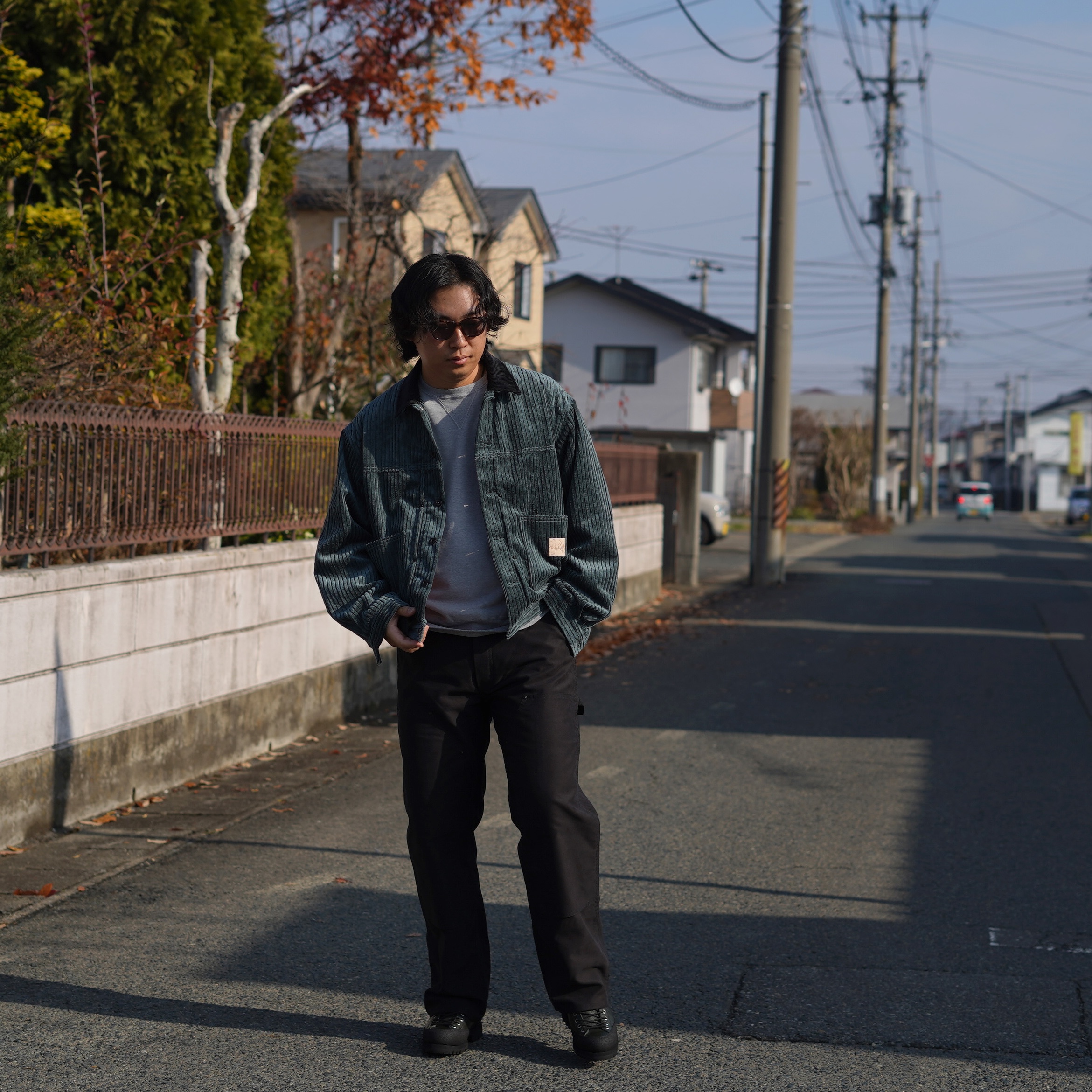 Willow Pants / P-019 Corduroy Jacket (Viridian Green)